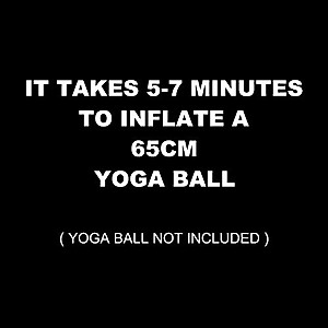 Exercise Ball Pump, Hand Air Pump for Stability Workout Yoga Ball, with 2 Plugs for Valve & 1 Plug Remover for Easy Deflation (Hand Pump)