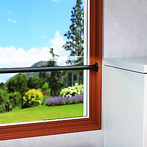 Aglaiprty 2 Pcs Adjustable Window Security Bar, Easy Install for Sliding Glass Door (Black, 27 inch to 43 inch)