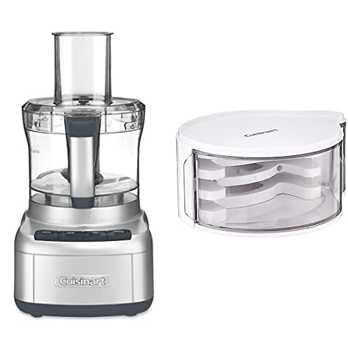 8 Cup Food Processor by Cuisinart, 350-Watt Motor, Medium to Fine Slicing Discs, FP-8SV & DLC-DH Disc Holder, White