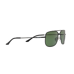 Sunglass Hut Collection Man Sunglasses Black Frame, Polarized Green Classic G-15 Lenses, 59MM