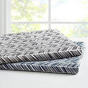 Madison Park - MPE20-469 Essentials Sheet Set Printed Ultra Soft, Full, Navy