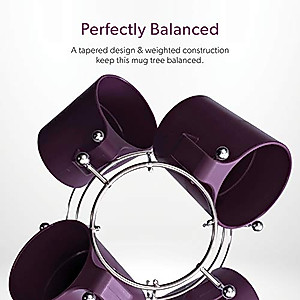 Mindspace Coffee Mug Holder, Mug Rack - Coffee bar Accessories, Kitchen Counter Organizer, Tea Cup Rack Stand with 10-Hooks, Cup Rack for Counter | The Wire Collection, Stainless Steel