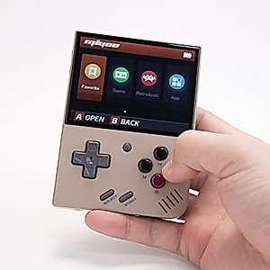 Miyoo Mini Plus Handheld Retro Game Console 128G, Linux Cortex-A7 1.2GHz, 3.5-Inch IPS Screen Portable Arcade Rechargeable Games Emulators for Kids Adults (Grey)