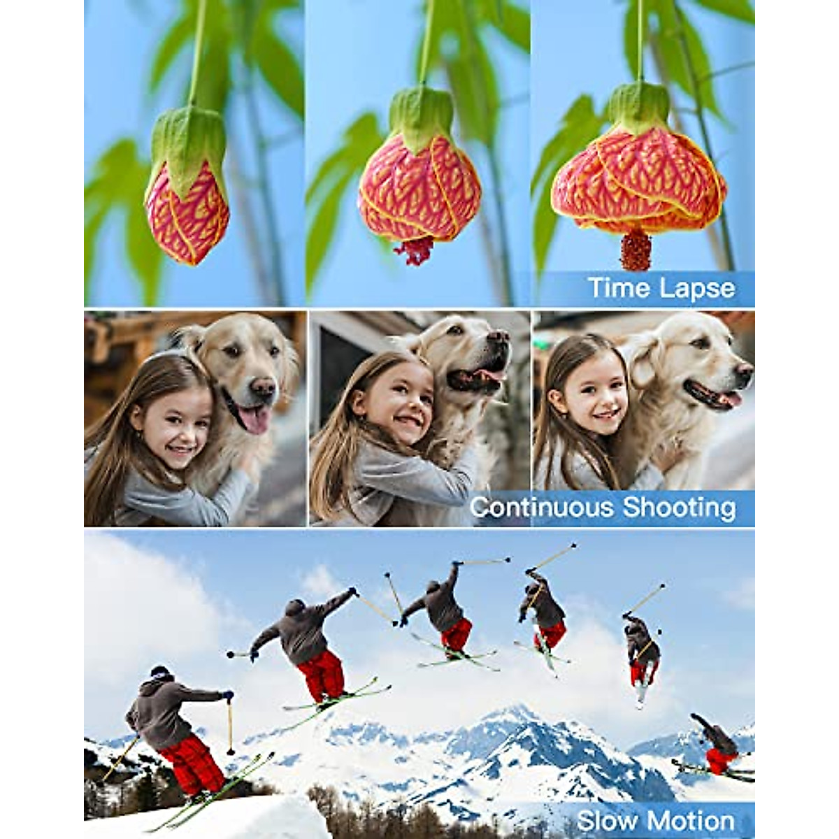 Digital Camera Auto Focus 2.7K 48MP Digital Point and Shoot Camera with 32GB Memory Card,16X Zoom, Time Lapse Vlogging Camera Digital Cameras for 8-15 Years Kids Teenagers Students Boys Girls