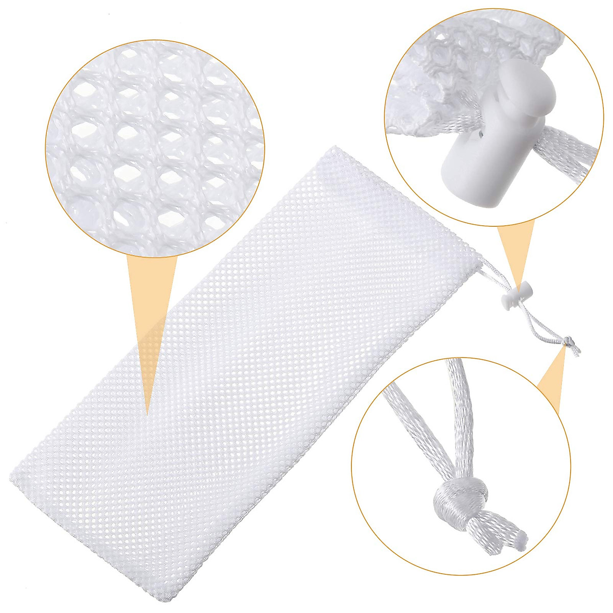 Weewooday Finch Sock Feeder Thistle Socks Bird Feeder Instant Seed Sack Feeder 4.7 x 11 Inch(White, 6 Pieces)