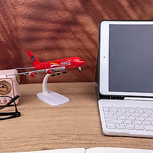 Bswath Model Airplane 1:300 Scale Model A380 Model Plane Metal Alloy Model for Gift and Decoration
