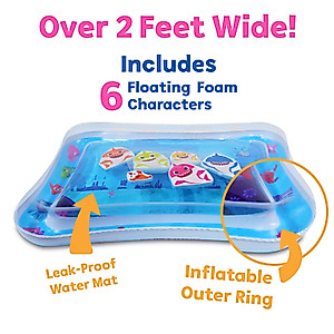 WowWee Baby Shark Tummy Time Water Filled Play Mat – Infant Toys to Help Learn How to Crawl – Baby Shark Official