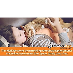 ThunderEase Cat Calming Pheromone Diffuser Refill | Powered by FELIWAY | Reduce Scratching, Urine Spraying, Marking, and Anxiety (60 Day Supply)