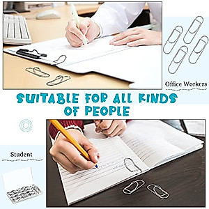 Crtiin 50 Pieces Metal Pen Clip Holder for Notebooks Stainless Steel Pen Clip for Paper Books Journals Clipboards for Office School (Silver)