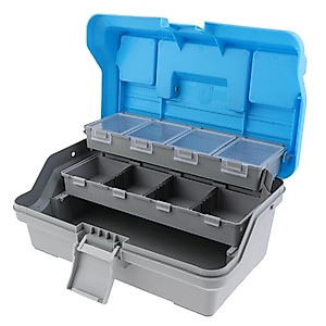barenx 3 Layers Waterproof Fishing Tackle Box Tray Tackle Tools Baits Storage Case