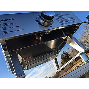 CUISINART Grill Modified for Pontoon Boat with Arnall's Stainless Grill Bracket Set + Chef Professional Featuring Full Stainless-Steel Construction