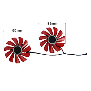 inRobert FDC10U12S9-C Video Card Fan Replacement Red Fan for XFX RX 570 RS Graphic Card RX570 Cooler