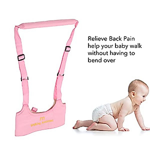 FILFEEL Baby Walker Baby Walking Harness Adjustable Handheld Kids Walker Helper Walking Learning Helper for Toddler 8-20 Months(Pink)