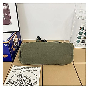 TOP AESTHETICS Female Canvas Fabric Shoulder Bag Student Leisure Medium Size School Book Laptop Pouch Messenger Side Bag (Color : Black)