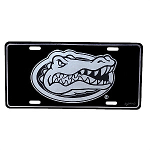 Treasure Gurus University of Florida Gators Black Mirrored License Plate