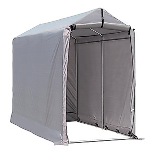 Raysfung 6 x 3Ft Outdoor Storage Shed Heavy Duty Portable Storage Shelter with Roll-up Zipper Door for Bike