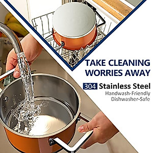 GREECHO Fondue Pot Electric Set - 2.6 Qt Stainless Steel Electric Fondue Pot with 3 Preset Mode (Cheese, Chocolate & Broth) and Precise Digital 7 Gear Temperature Control, 1200W Fondue Pot Set with Separated Fondue Pot & 6 Color-Coded Forks (Carrot Orange