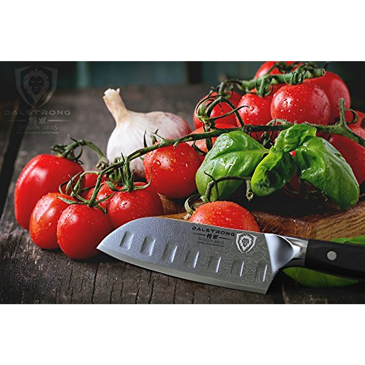 Dalstrong Mini Santoku Knife - 5 inch - Shogun Series - Japanese AUS-10V Super Steel Asian Knife - Damascus Layered - 67 Layers - Vacuum Treated Vegetable Knife - Sheath Included