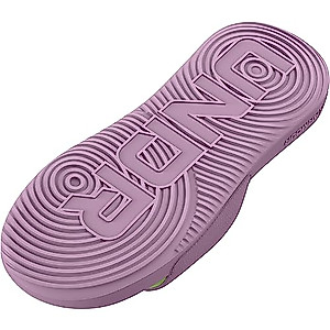 Under Armour Girls' Ansa Fixed Strap, (502) Fresh Orchid/Fresh Orchid/Lumos Lime, 12, US