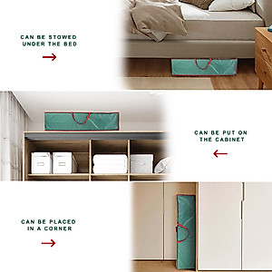 bruwaa Christmas Gift Wrapping Paper Organizer Storage Bag Containers, 41 Inch Gift Wrapping Organizer Storage, Stores up to 20 Standard Rolls - Green