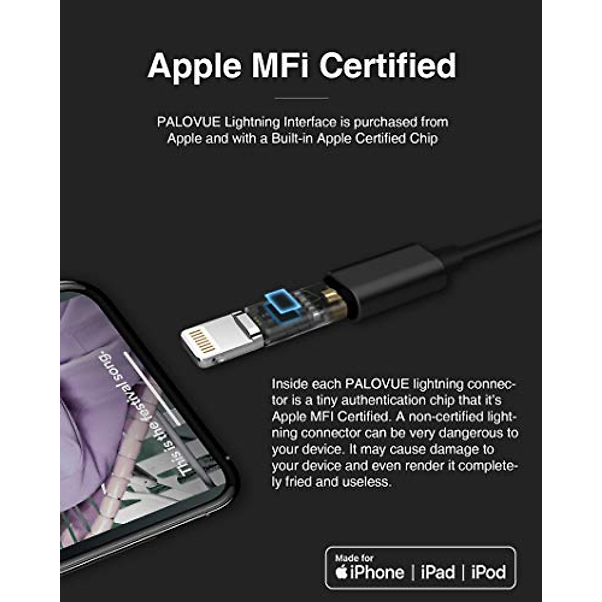 PALOVUE iPhone Headphones Earbuds Earphones wtih Lightning Connector Apple MFi Certified Compatible iPhone 14 13 12 11 Pro Max iPhone X XS XR iPhone 8 7 Plus with Microphone Controller SweetFlow Black