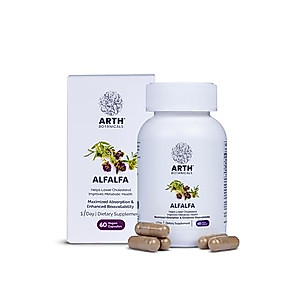 Arth Botanicals Alfalfa Capsules – Supports Metabolic Health and Promotes Healthy Heart Function – 60 Vegan Capsules for Maximum Absorption & Potency -100% Plant-Based