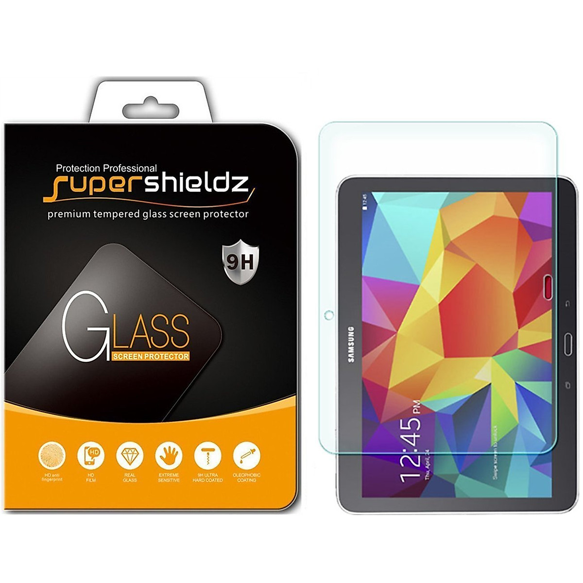 Supershieldz (2 Pack) Designed for Samsung Galaxy Tab 4 10.1 inch (SM-T530 Model Only) Screen Protector, (Tempered Glass) Anti Scratch, Bubble Free