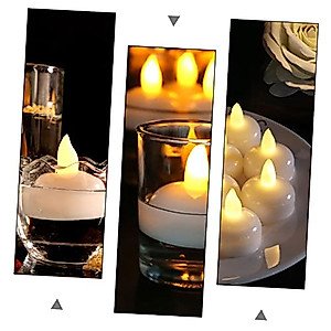 Healeved 24 Pcs LED Floating Candle LED Decor Wedding Decor LED Tea Lights LED Candle Lights Floating Tealights Flameless Floating Candle LED Lights Stylish Floating Candles Lights Plastic