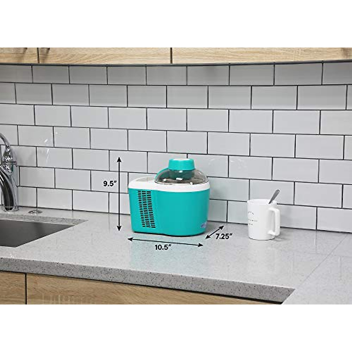 Mr. Freeze Self-Refrigerating Ice Cream Maker, Frozen Yogurt, Sorbet, Gelato Treat, 1.5-pint, EIM-700T