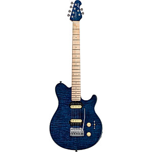 Sterling by Music Man 6 String Solid-Body Electric Guitar, Right, Neptune Blue (AX3FM-NBL-M1)
