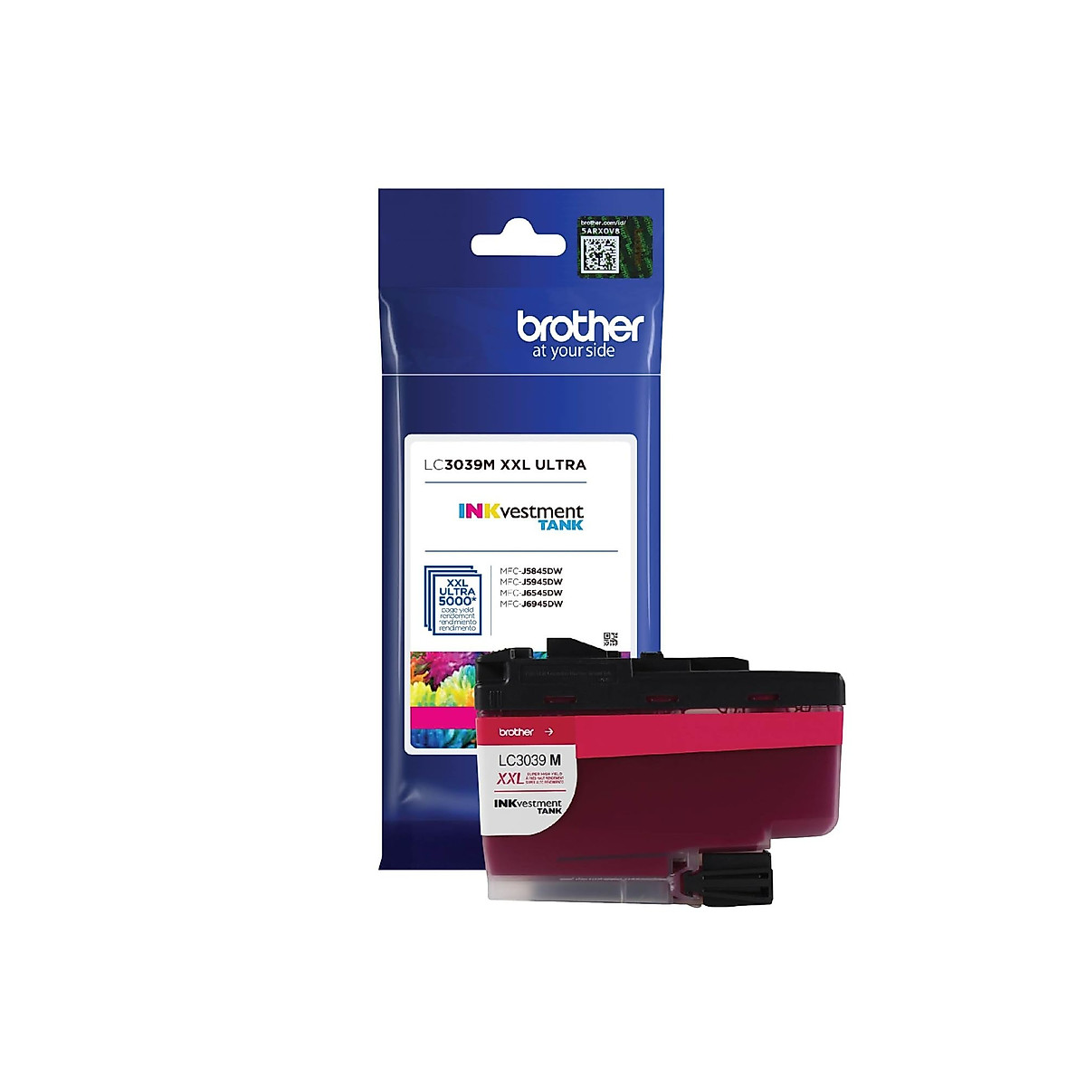 Brother Genuine LC3039M, Single Pack Ultra High-Yield Magenta INKvestment Tank Ink Cartridge, Page Yield Up to 5,000 Pages, LC3039, Amazon Dash Replenishment Cartridge