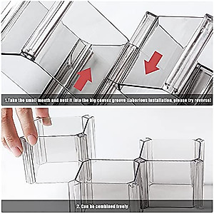 ORIJOYNA 6 Pack Adjustable Drawer Divider Organizer,Free Assembled Grid Honeycomb Separator Storage Boxes closet for Underwear,Socks,Ties,Belts,Scarves, Cosmetics, Table Decoration