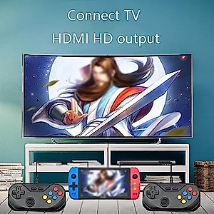 TAMNAN PS7000 Handheld Game Consoles, 128-Bit 7-Inch Large-Screen HD Double Pocket Game Console Built-in 10 Emulators Support Memory Expansion and Game Save