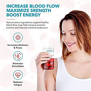 Juvenon Nitric Oxide Blood Flow-7 - Nitric Oxide Supplement with L Arginine and L Citrulline (90 Capsules) - Nitric Oxide Booster for Healthy Aging & Heart Health - Nitric Oxide Pills for Men & Women