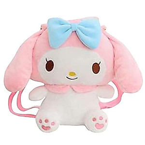 Anime Plush Backpack Cartoon Shoulder Bag Anime Toy Bag Kawaii Cosplay Cute Soft Bag for Birthday Gifts, Pink