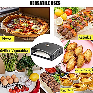 Outdoor Pizza Oven with 12'' Pizza Stone,Pizza Oven for Gas Grill Charcoal Grill,Grill Pizza Oven for Outdoor Grill Outdoor Kitchen BBQ Picnics (15.7''x13.8''x 5.5'')