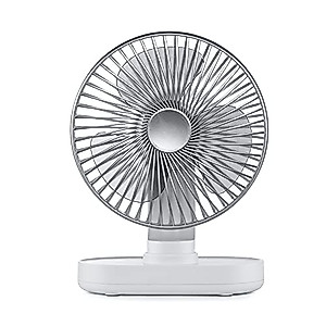 Vortex D77 White Adjustable Angle Shaking Head Quiet Air Supply Large Battery Capacity 4000mAH 4 Speed Modes Strong Wind Press Switch Rechargeable Fan