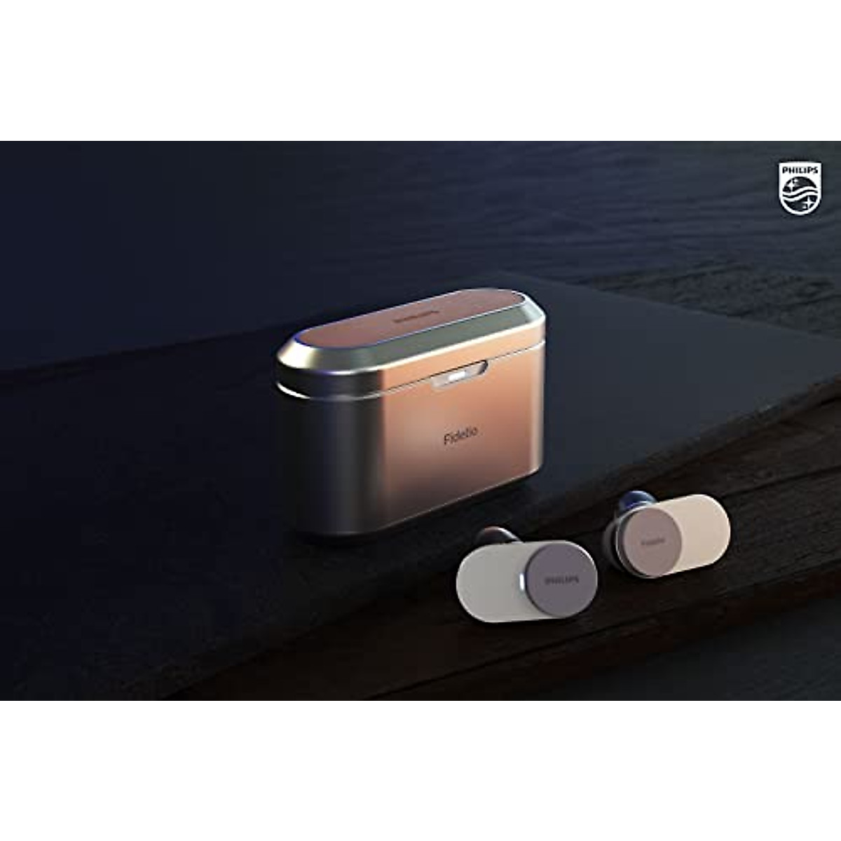 PHILIPS Fidelio T1 True Wireless Headphones with Active Noise Canceling Pro+, Audiophile Quality, White