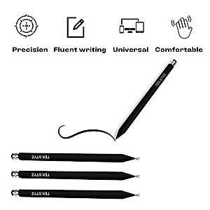 Tek Styz Pro Stylus Capacitive Pen Upgraded Works for Bose SoundSport with Custom High Precision Touch Full Size 3 Pack! (Black)