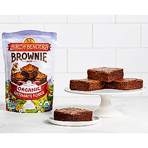 Birch Benders Organic Baking Mix Variety: Chocolate Cake, Yellow Cake, and Brownie Mix, Non-GMO, Kosher (Pack of 3) with By The Cup Swivel Spoons