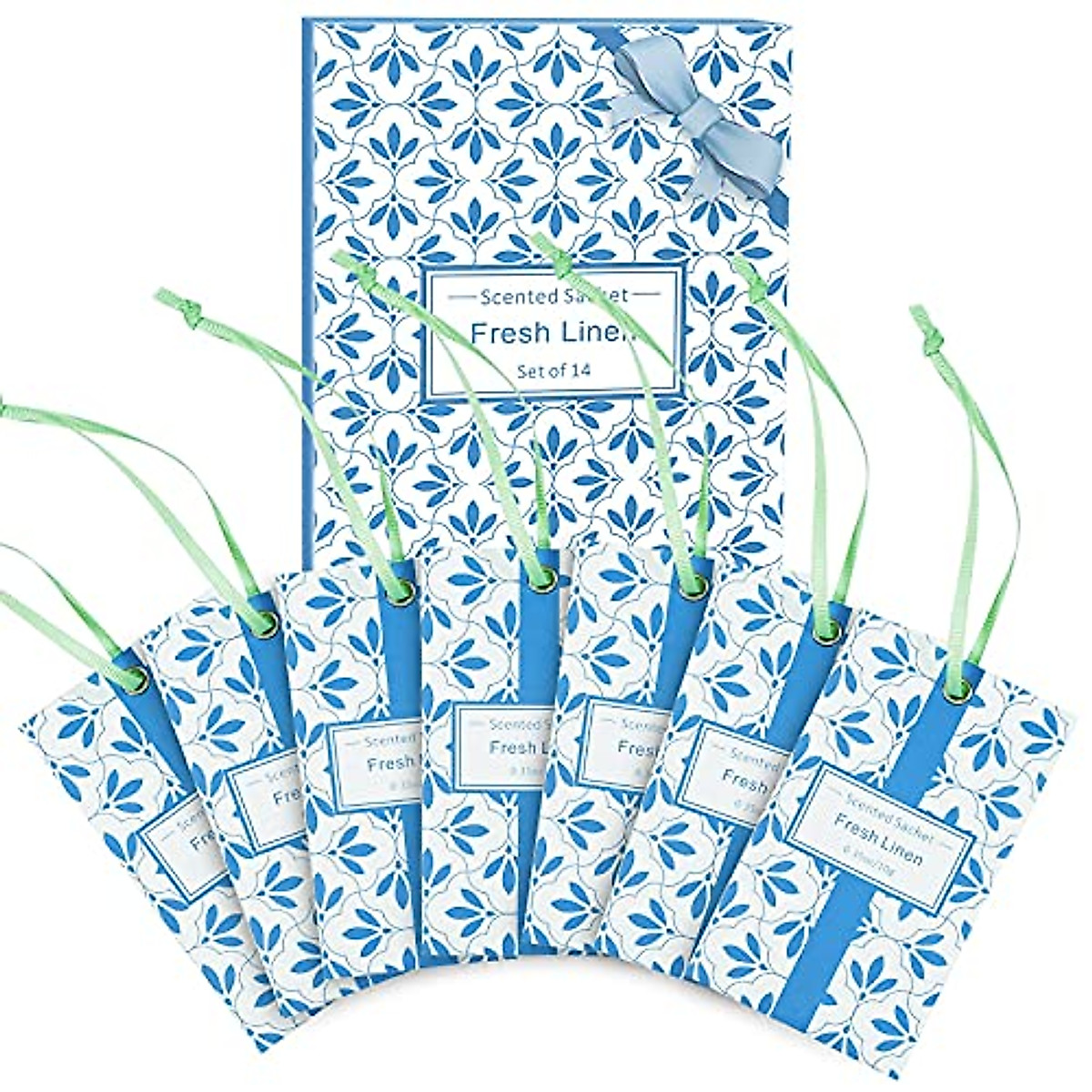 LA BELLEFÉE Sachet Bags for Drawers, Closets and Dresser Set 28 Packs (14 Linen+14 Cotton Sachets)