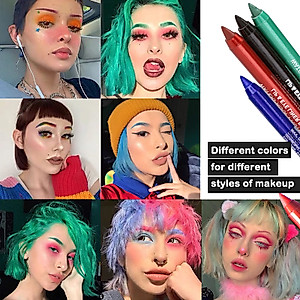 ADIMANIS 15 Colored Eyeliners Pen Set, Colour Eyeliner Pencils Pearl Eyeliner Kit Glitter Eye Liners for Women, Eye Shadow Pencil, Lip Liner, Professional Eye Makeup Set with Halloween Cosplay Makeup