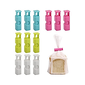 DS. Distinctive Style Bag Clips for Food Storage 12 Pieces Bag Cinches for Bread Quick and Easy to Use