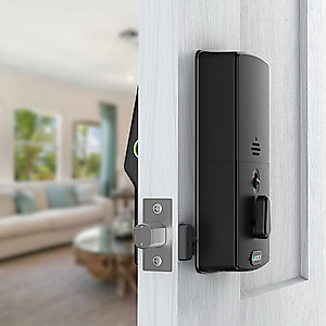 Lockly Secure Plus Deadbolt | Bluetooth Digital Door Lock, Fingerprint Scanner, Touchscreen Keypad, App Control, Auto Lock, Keyless Entry Door Lock (PGD728FMB, Matte Black)