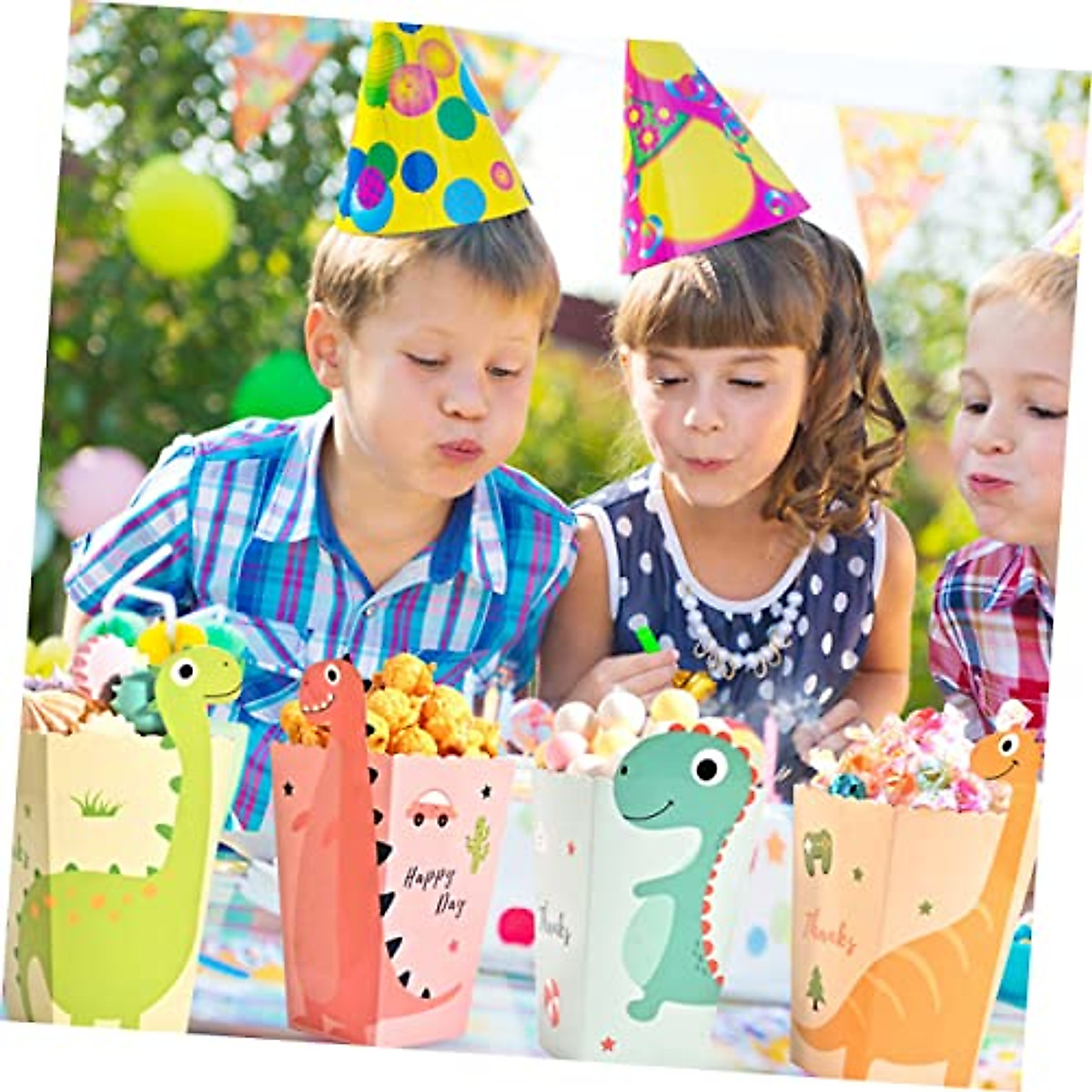 Abaodam 72 Pcs Mini Treat Bags Disposable Containers Bulk Popcorn Dinosaur Candy Bags Popcorn Gift Movie Popcorn Bucket Popcorn Bulk Individual Bags Paper Popcorn Boxes Popcorn Paper Bags