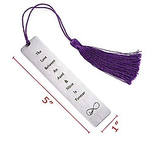 Bookmarks Aunt Gifts from Niece The Love Between an Aunt and Niece is Forever Bookmark Gift for Aunts Aunties Birthday Presents
