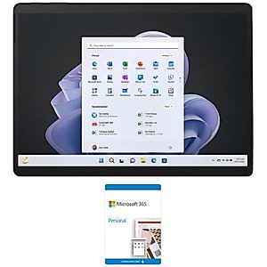 Microsoft QEZ00018 Surface Pro 9 13" Touch Tablet, Intel i5, 8GB/256GB, Graphite Bundle 365 Personal 15 Month Subscription