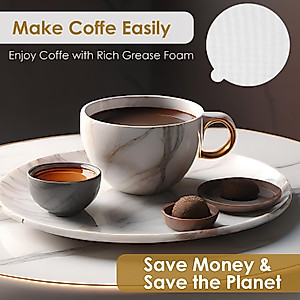 Prasacco 100 Pieces Reusable Aluminum Foil Lid Reusable Coffee Covers（37mm/1.45inch）