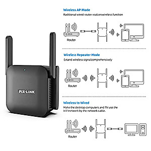 WiFi Extender, 1200Mps 5.8GHz / 2.4GHz WiFi Range Extender, WiFi Booster Cover Up to 7000 Sq.ft and 32 Devices WiFi Extender Signal Booster for Home WiFi Repeater to Extend Range of Wireless Internet