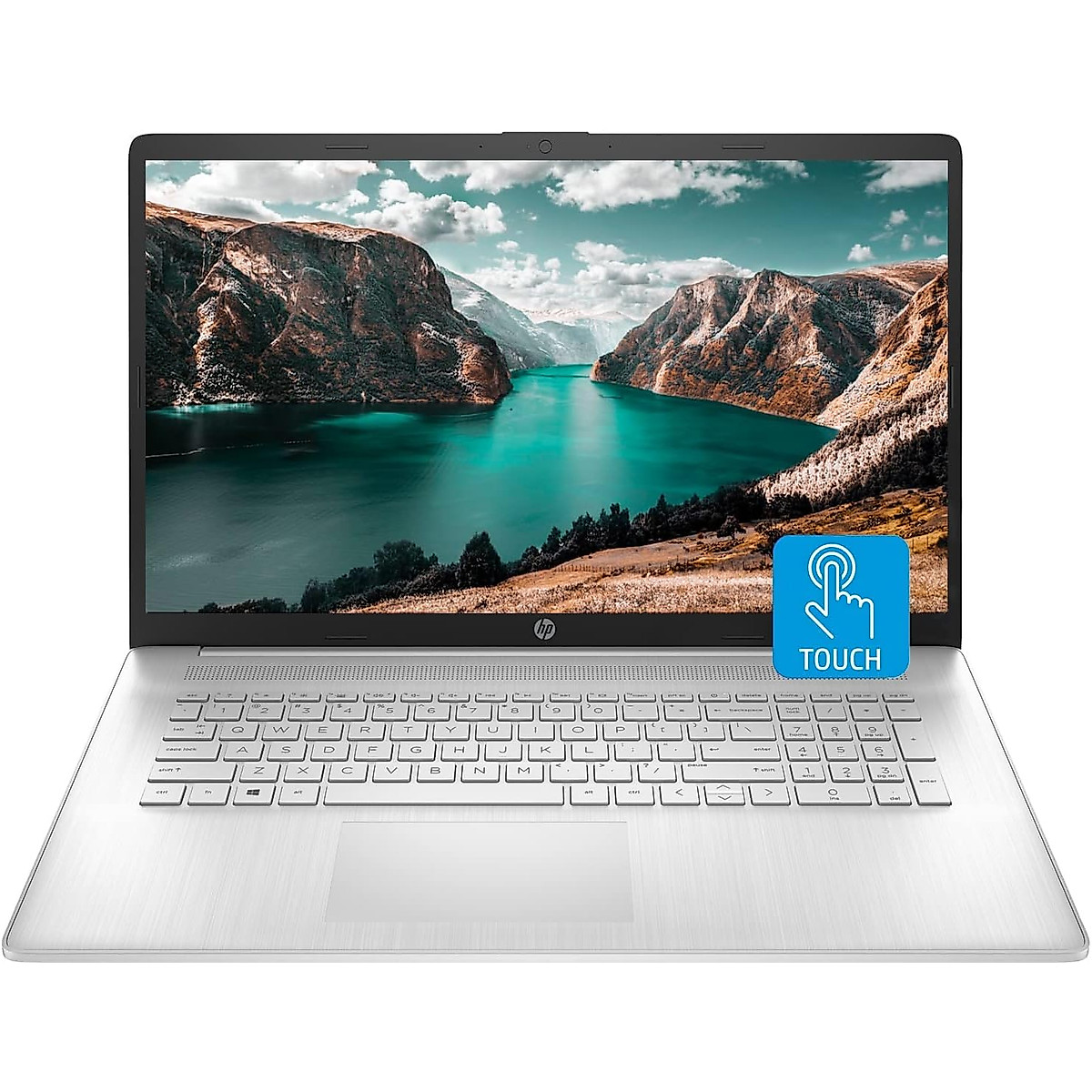 HP 17 Laptop, 17.3" HD+ Touchscreen Display, 12th Gen Intel Core i7-1255U, 64GB RAM, 2TB SSD, Webcam, HDMI, SuperSpeed USB Ports, Wi-Fi 6, Windows 11 Home, Silver